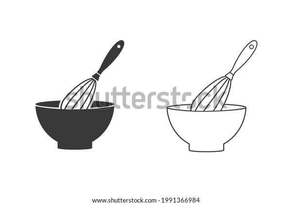Mixing Bowl Vector Icon Set Flat Stock Vector (Royalty Free) 1991366984 ...