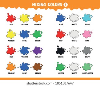 Mixing Colors Primary Colors Secondary Colors Stock Vector (Royalty ...