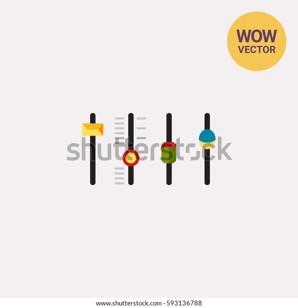 Mixing Console Faders Icon Stock Vector (Royalty Free) 593136788 ...