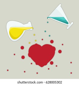Mixing Liquids Vector Illustration Stock Vector (Royalty Free ...