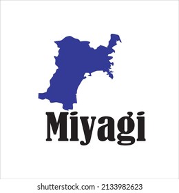 Miyagi Map On White Background Stock Vector (Royalty Free) 2133982623 ...