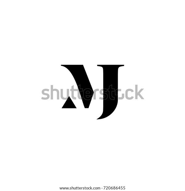 Mj Letter Logo Stock Vector (Royalty Free) 720686455