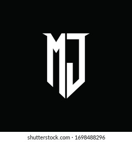 Mj Logo Monogram Emblem Shield Style Stock Vector (Royalty Free ...