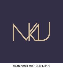 Mkj Monogram Vector Logo Isolated On Stock Vector (Royalty Free ...