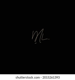 Ml Handwritten Logo Identity Stock Vector (Royalty Free) 2015261393 ...
