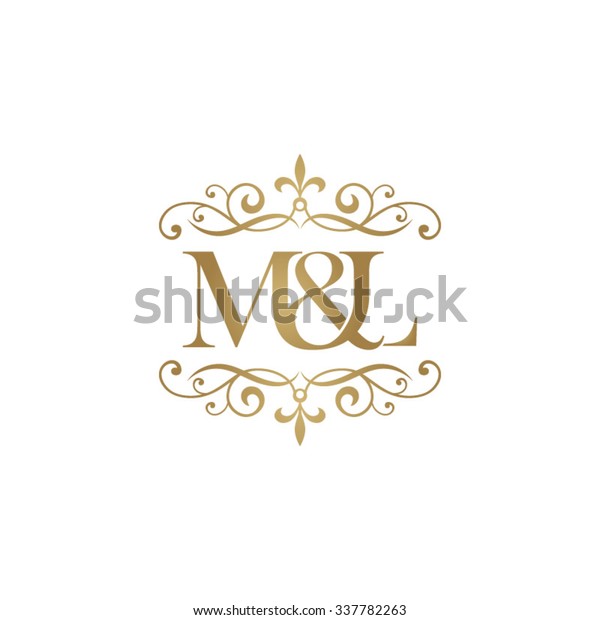 Ml Initial Logo Ornament Ampersand Monogram Stock Vector Royalty Free 337782263