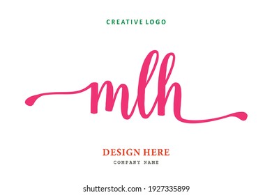 Mlh Lettering Logo Simple Easy Understand Stock Vector (Royalty Free ...