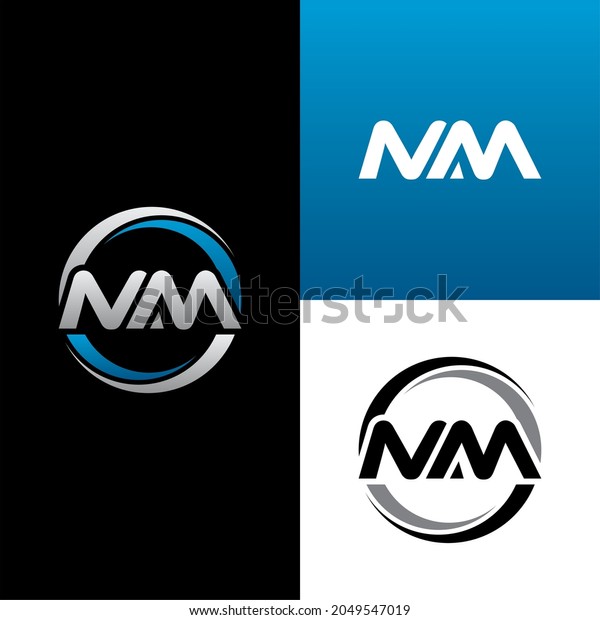 Mm Creative Letter Shield Logo Design Stock Vector (Royalty Free ...