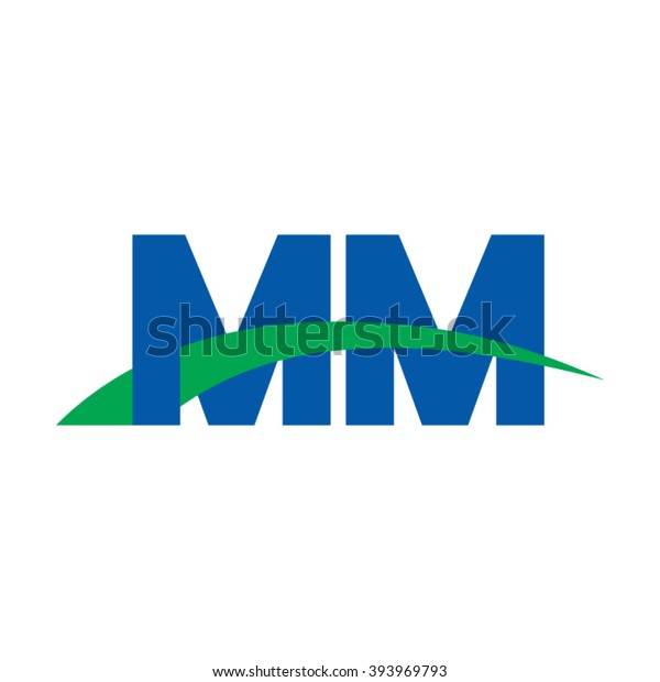 Mm Initial Overlapping Swoosh Letter Logo Stock Vector (Royalty Free ...