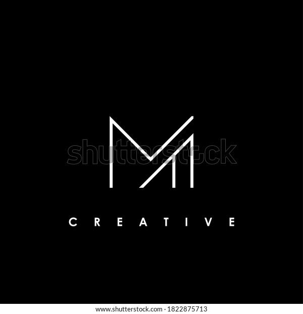 Mm Letter Logo Design Template Vector Stock Vector (Royalty Free ...