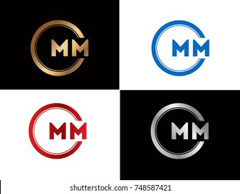 Mm Logo Letter Design Vector Red Stock Vector (Royalty Free) 748587421 ...