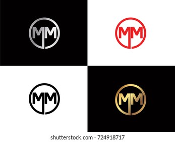 Mm Text Gold Black Silver Modern Stock Vector (Royalty Free) 724918717 ...
