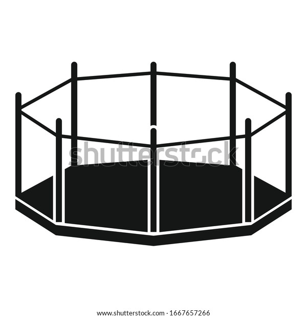 Mma Octagon Icon Simple Illustration Mma Stock Vector (Royalty Free ...