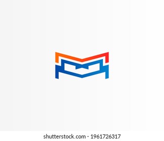 Mmm Line Concept Logo Design Icon Stock Vector (Royalty Free ...