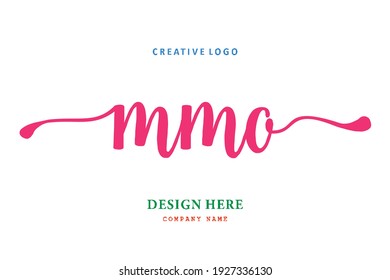 Mmo Lettering Logo Simple Easy Understand Stock Vector (Royalty Free ...