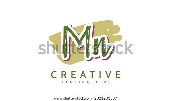 Mn Initials Handwriting Logo Vector Stock Vector (Royalty Free ...