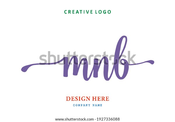 Mnb Lettering Logo Simple Easy Understand Stock Vector (Royalty Free ...