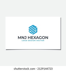 Mnj Mjn Hexagon Logo Design Stock Vector (Royalty Free) 2129144723 ...