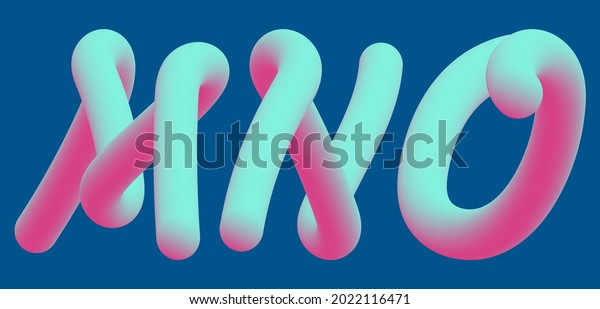 Mno Hand Drawn Letters Neon Tube Stock Vector (Royalty Free) 2022116471 ...