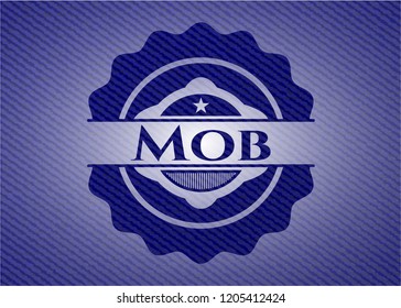 Mob Emblem Denim High Quality Background Stock Vector (Royalty Free ...