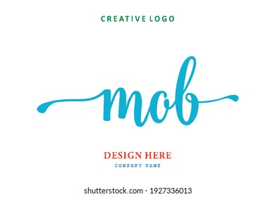 Mob Lettering Logo Simple Easy Understand Stock Vector (Royalty Free ...