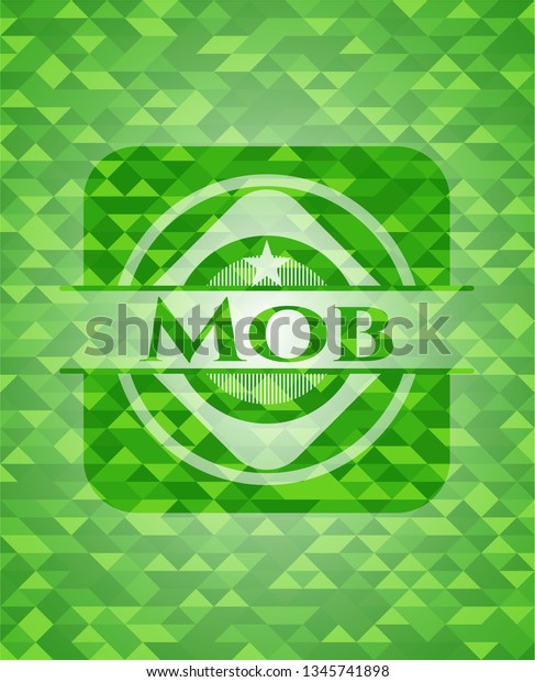 Mob Realistic Green Emblem Mosaic Background Stock Vector (Royalty Free ...