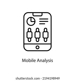 Mobile Analysis Vector Outline Icon Design Stock Vector (Royalty Free ...