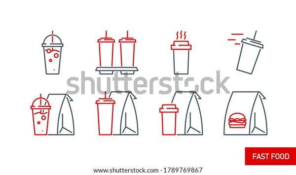 Mobile App Icon Set Online Order Stock Vector (Royalty Free) 1789769867 ...