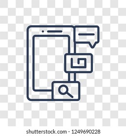 Mobile App Icon Trendy Linear Mobile Stock Vector (Royalty Free ...