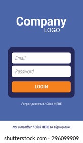 Mobile App Login Screen Modern Clean Stock Vector (Royalty Free) 296099909