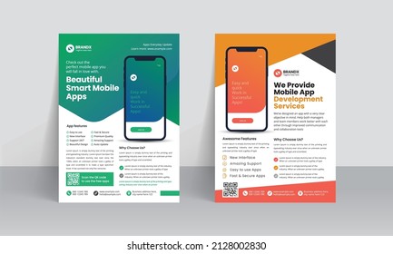 Mobile App Promotion Flyer Brochure Cover Stock Vector (Royalty Free ...