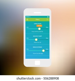 Mobile App Single Screen Ui Kit: vector de stock (libre de regalías ...