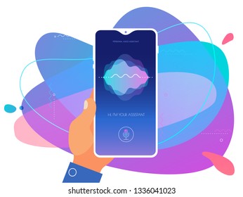 Mobile App Ui Personal Voice Assistant Stock Vector (Royalty Free ...