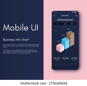 Mobile Application Infographic Interface Ui Design Stock Vector ...
