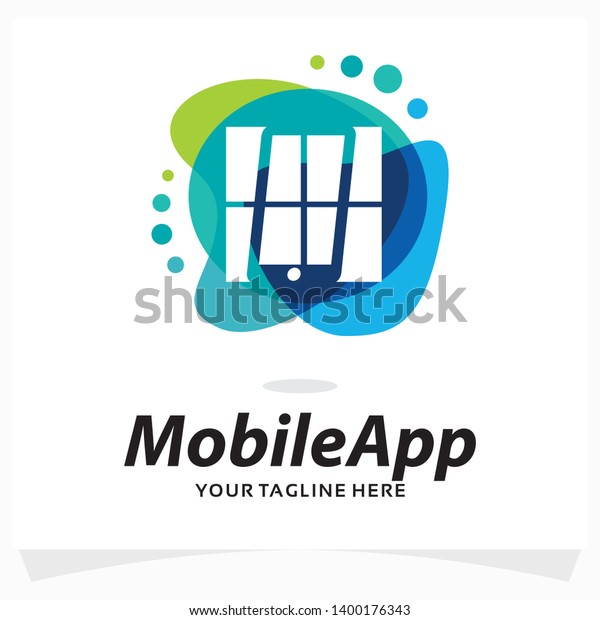 Mobile Apps Logo Design Template Stock Vector (Royalty Free) 1400176343 ...