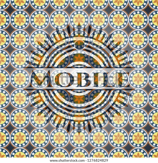 Mobile Arabic Badge Arabesque Decoration Stock Vector (Royalty Free ...