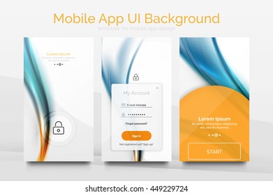 Mobile Application Interface Background User Interface Stock Vector ...