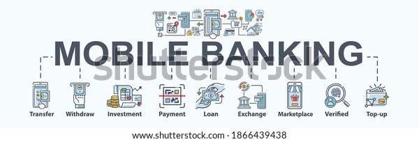 Mobile Banking Banner Web Icon Business Stock Vector (Royalty Free ...