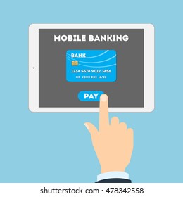 Mobile Banking Concept Easy Transaction Mobile Stock Vector (Royalty ...