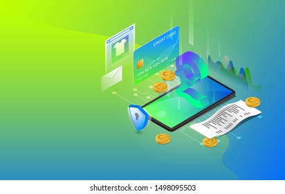 Mobile Banking Online Banking Ebanking System Stock Vector (Royalty ...