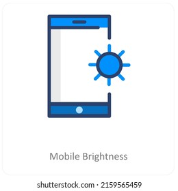 Mobile Brightness Brightness Icon Concept Stock Vector (Royalty Free ...