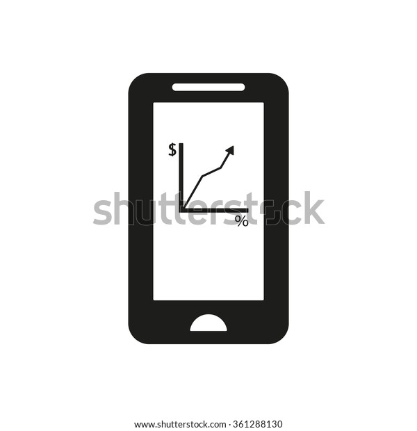 Mobile Business Progress Charts Infographics Icon Stock Vector (Royalty ...