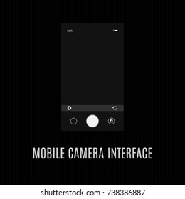 Mobile Camera Frame Illustration Smartphone Application Stock Vector ...