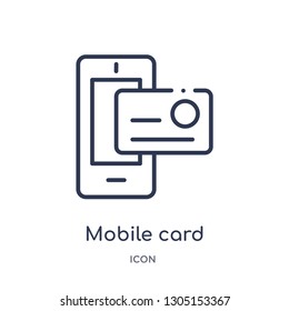 Mobile Card Icon Payment Outline Collection Stock Vector (Royalty Free ...