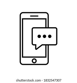 Mobile Cellular Phone Message Icon Stock Vector (Royalty Free ...