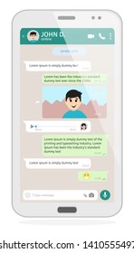Mobile Chat App Minimalist Classic Light Stock Vector (Royalty Free ...
