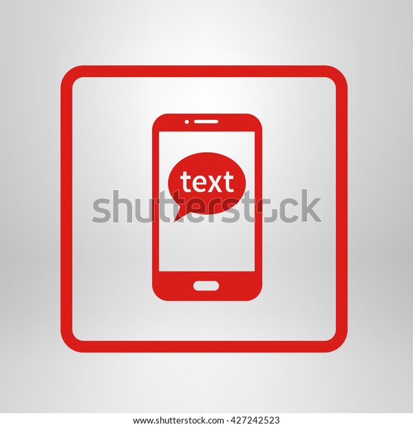 Mobile Chatting Iconmobile Phone Representing Web Stock Vector (Royalty ...