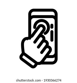 Mobile Click Icon Logo Isolated Sign Stock Vector (Royalty Free) 1931258873