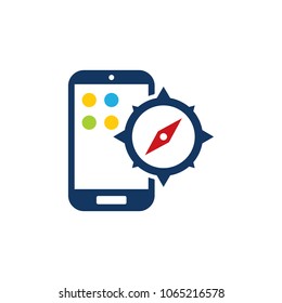 Mobile Compass Logo Icon Design Stock Vector (Royalty Free) 1065216578 ...