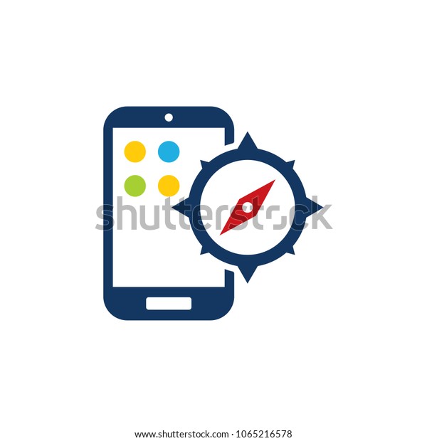 Mobile Compass Logo Icon Design Stock Vector (Royalty Free) 1065216578 ...